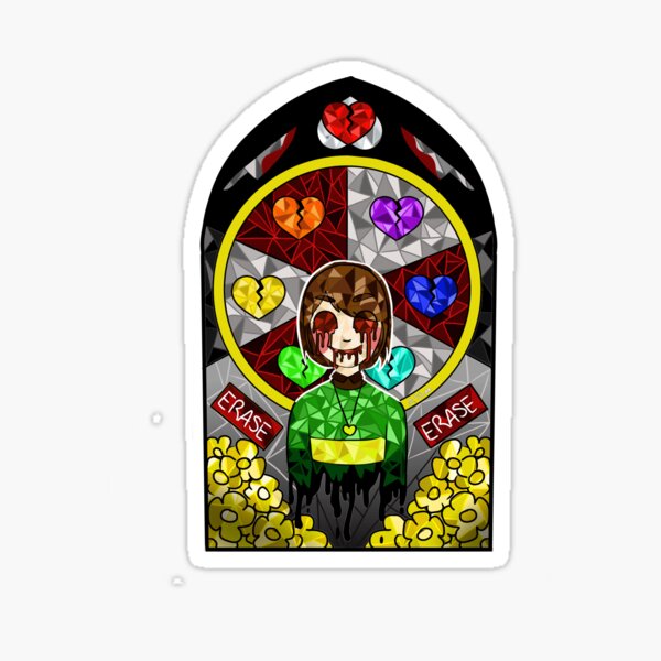 "Undertale Chara Stained Glass" Sticker for Sale by llama-sweater ...