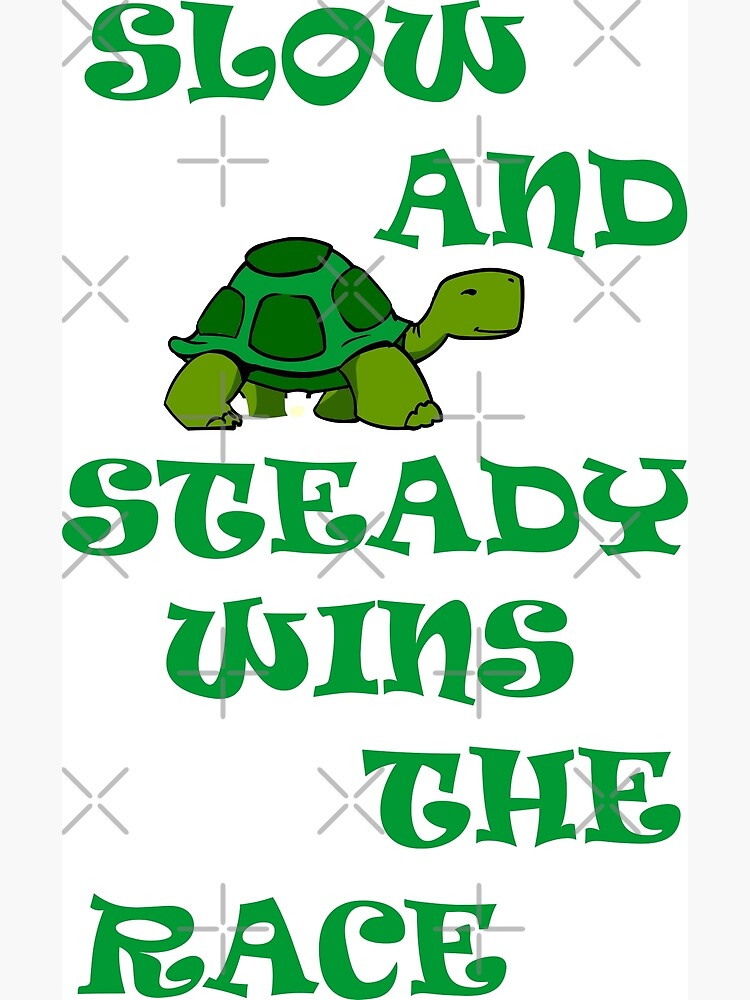 "SLOW AND STEADY WINS THE RACE" Poster by DomGDesign | Redbubble