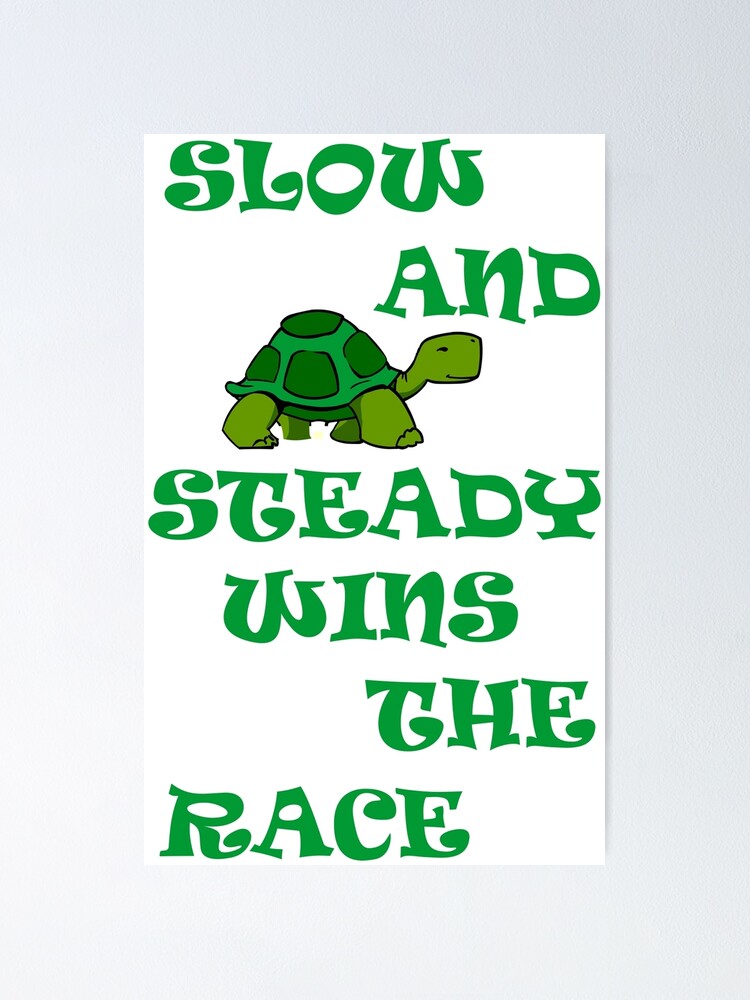 "SLOW AND STEADY WINS THE RACE" Poster by DomGDesign | Redbubble