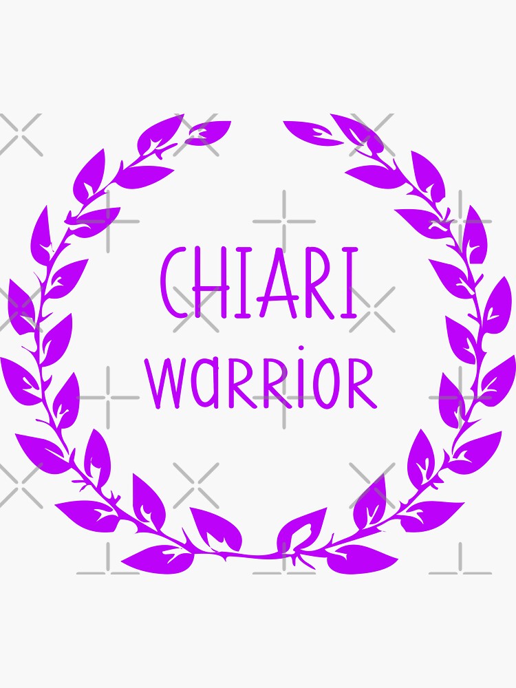 "Chiari Warrior - Flowers" Sticker by purrfectpixx | Redbubble
