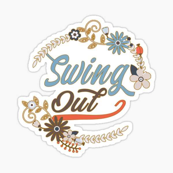 "Lindy Hop Dance Swing Out" Sticker by Dubbra | Redbubble