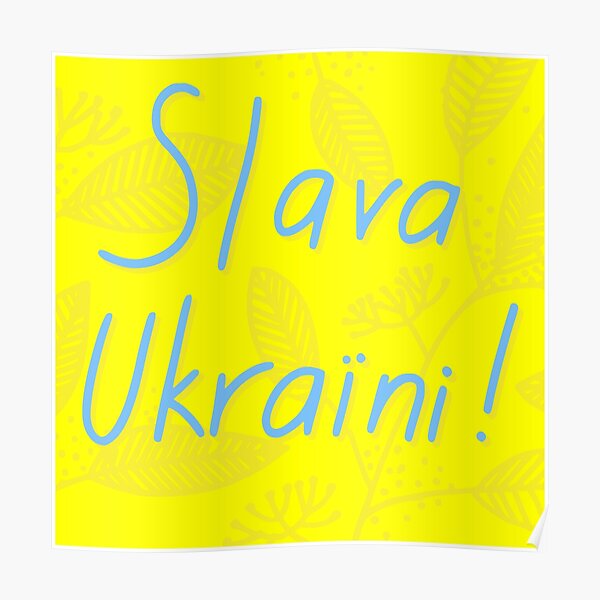 "Slava Ukraini hand drawing" Poster for Sale by akstinaite | Redbubble