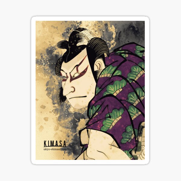 " Kabuki actor" Sticker by UkiyoeKIMASA | Redbubble