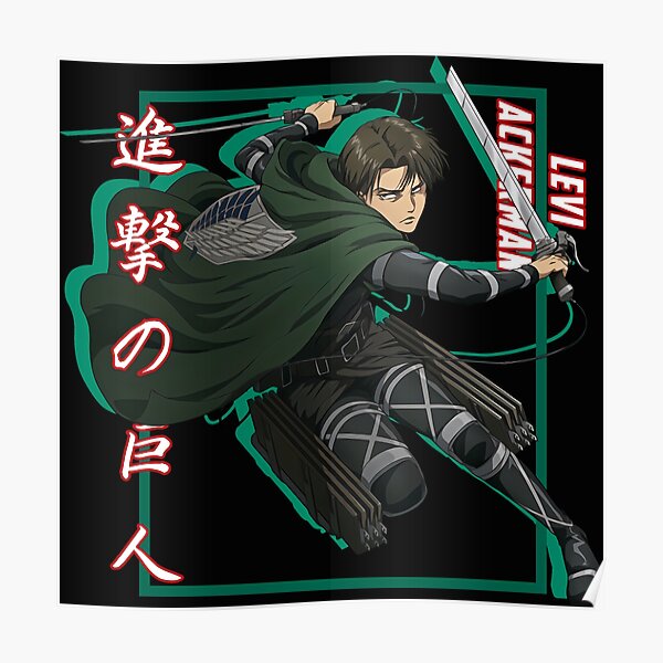 "Attack On Titan - Levi Ackerman - Shadow Design #m24" Poster for Sale ...