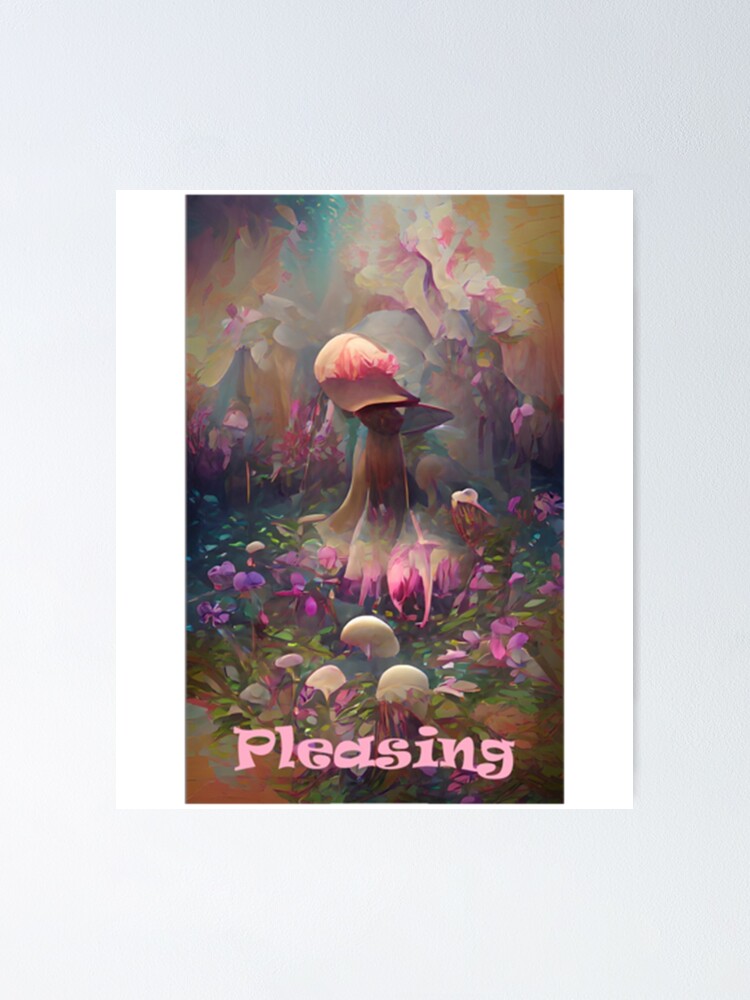 "pleasing shroom bloom - Art Made By AI " Poster for Sale by ...
