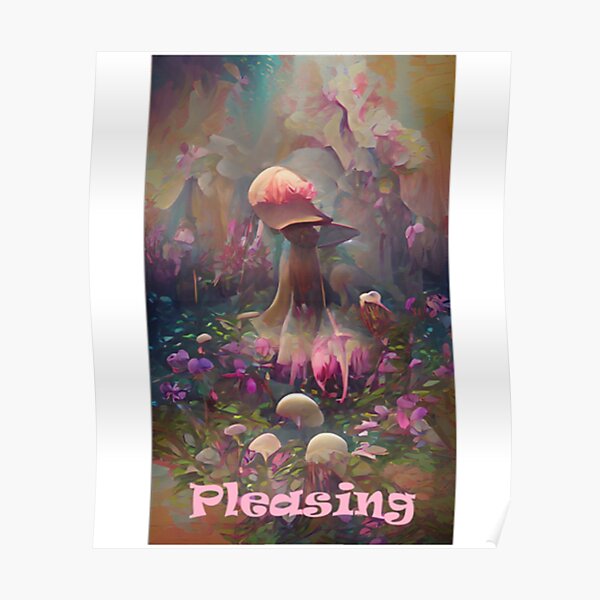 "pleasing shroom bloom - Art Made By AI " Poster for Sale by ...