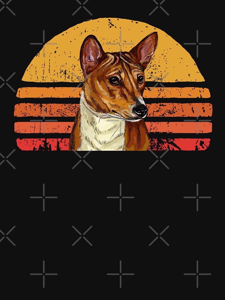 "Basenji Vintage, Retro Basenji Sunset, Basenji Mom, Basenji Dad ...