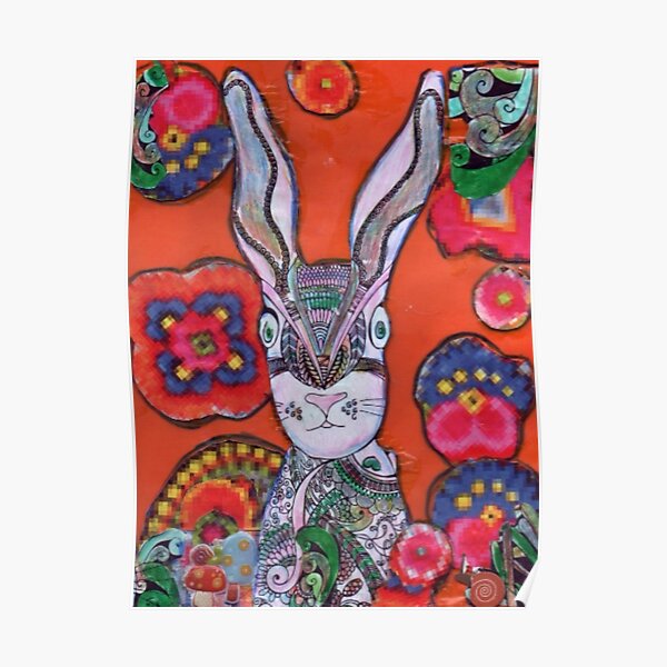 "Psychedelic Bunny !" Poster for Sale by RobynLee | Redbubble