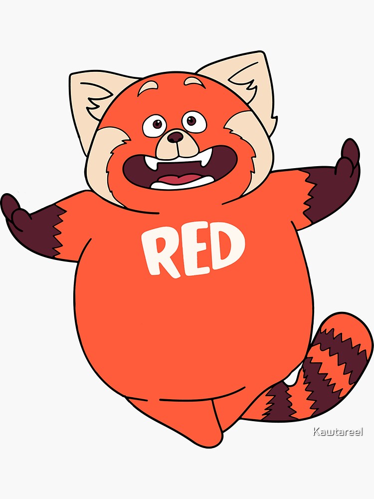 "Turning red Panda" Sticker for Sale by Kawtareel | Redbubble