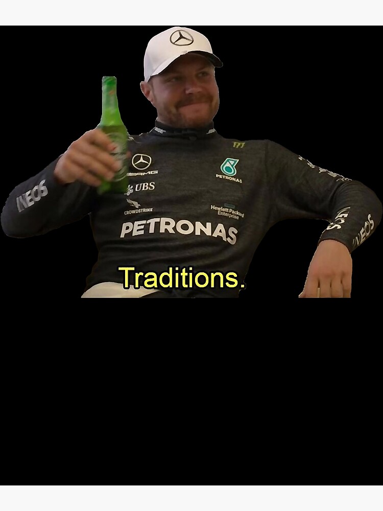 "Valtteri Bottas Traditions F1 Meme" Poster for Sale by gabriellalind ...