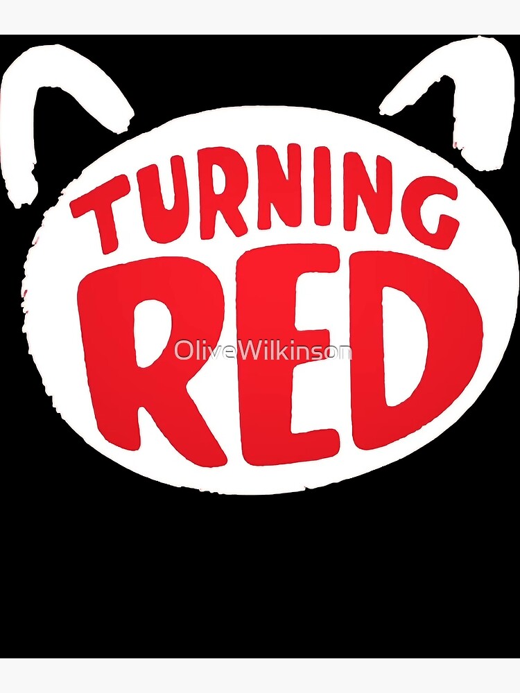 "Turning Red Movie Logo White And Red" Poster for Sale by ...