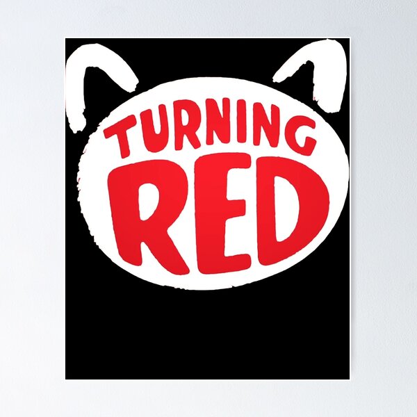 "Turning Red Movie Logo White And Red" Poster for Sale by ...