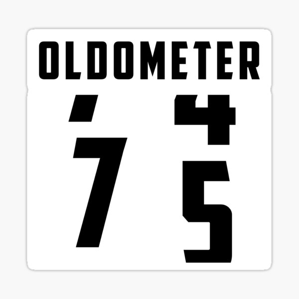 "Oldometer counter Number 75 birthday" Sticker by HeavyStyle | Redbubble