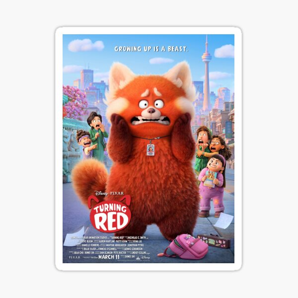 "Turning Red Panda Canada" Sticker by OliveWilkinson | Redbubble