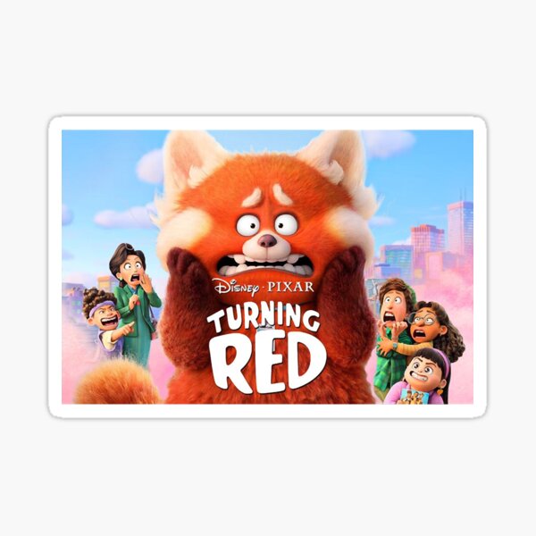 "Turning Red Panda Pink" Sticker by OliveWilkinson | Redbubble