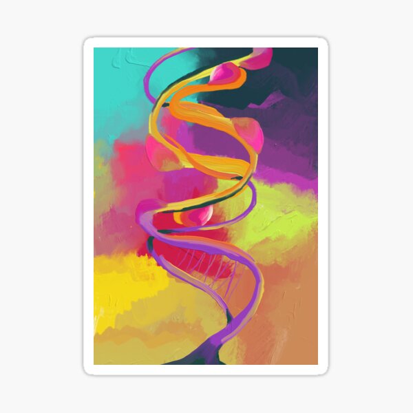 "Alpha Helix" Sticker by NirArtworks | Redbubble