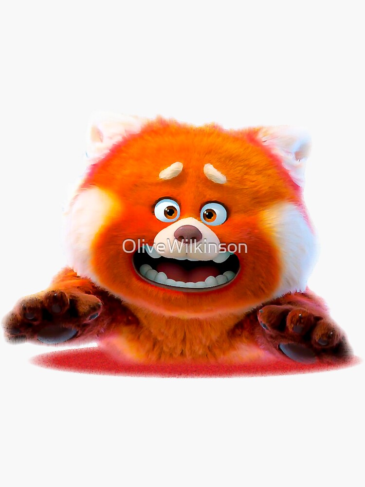 "Turning Red Turning Red Art Turning Red Help Me!" Sticker by ...