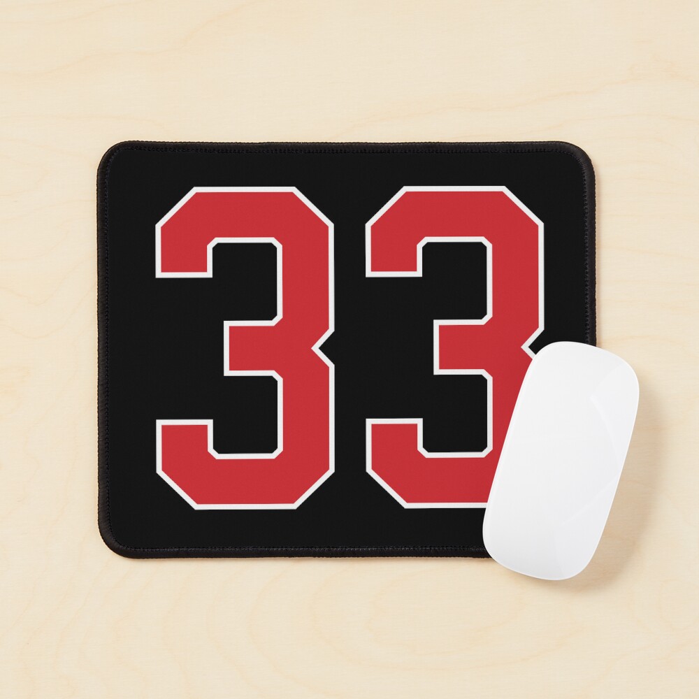 "Sports Number 33, red black color lucky sport thirty three" Sticker ...