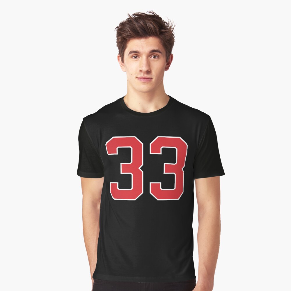 "Sports Number 33, red black color lucky sport thirty three" Sticker ...