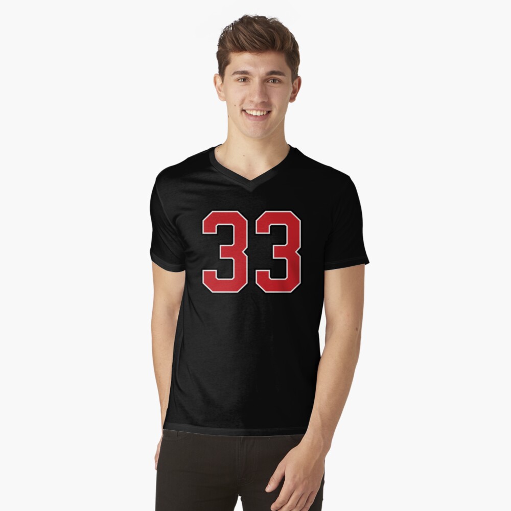 "Sports Number 33, red black color lucky sport thirty three" Sticker ...