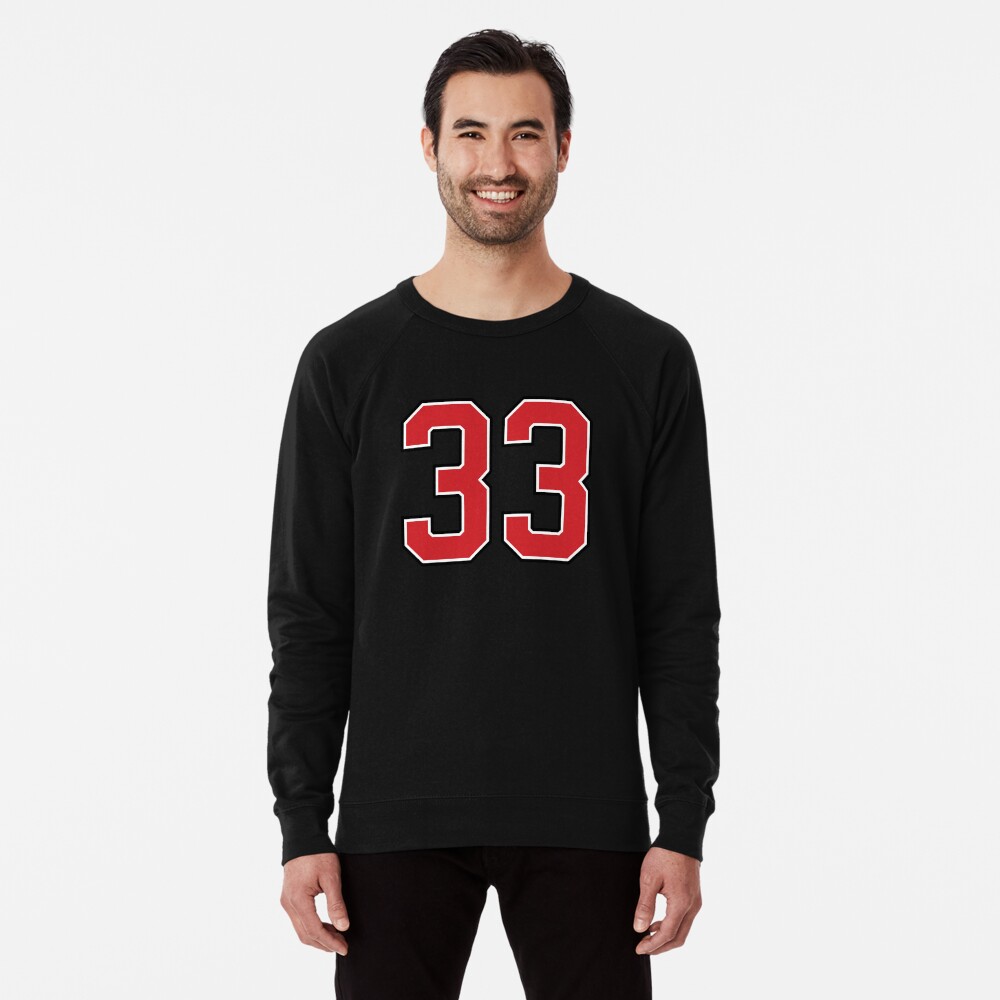 "Sports Number 33, red black color lucky sport thirty three" Sticker ...