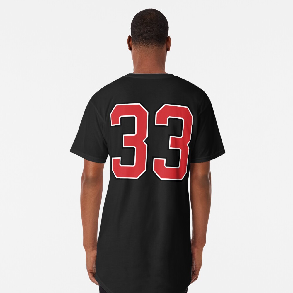 "Sports Number 33, red black color lucky sport thirty three" Sticker ...