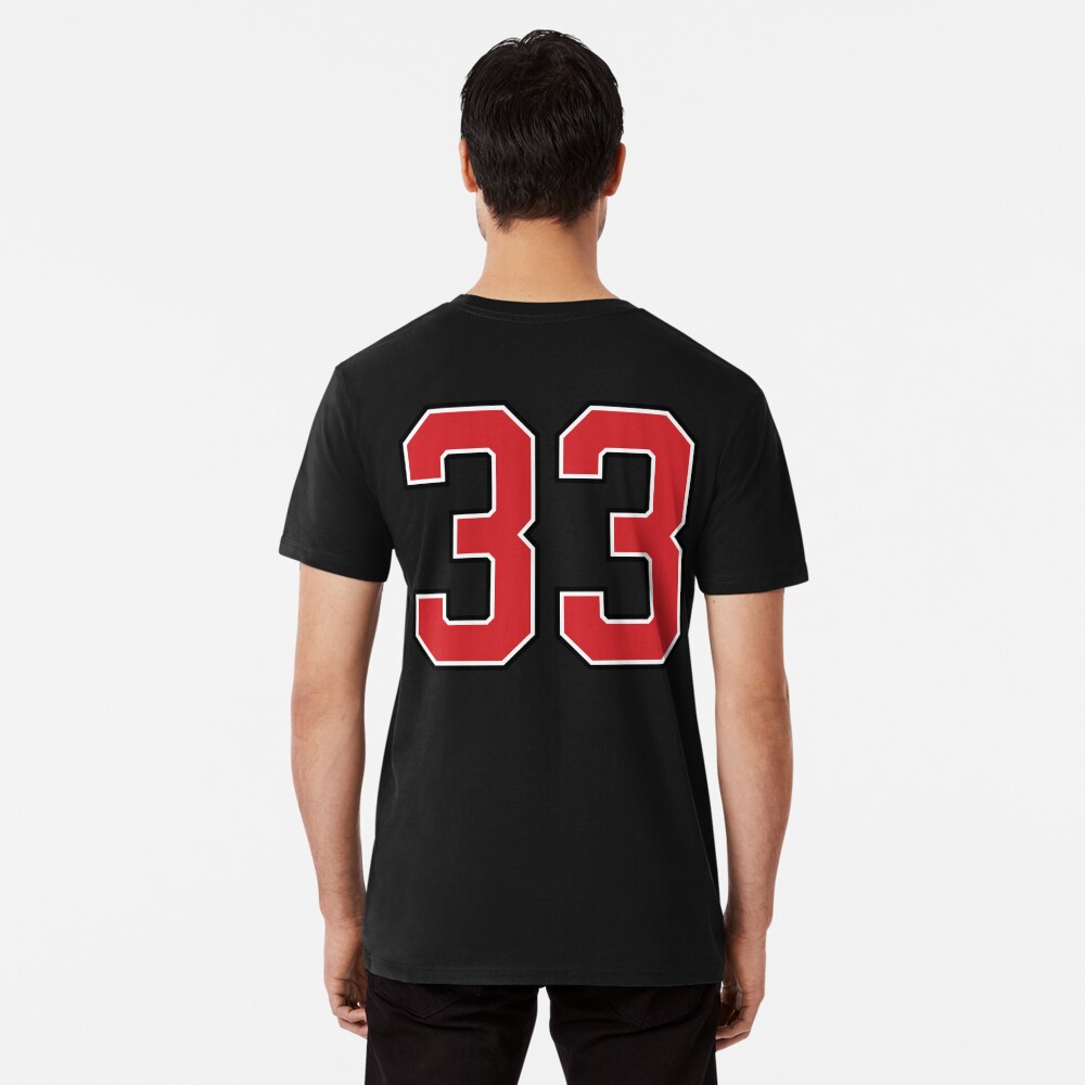 "Sports Number 33, red black color lucky sport thirty three" Sticker ...
