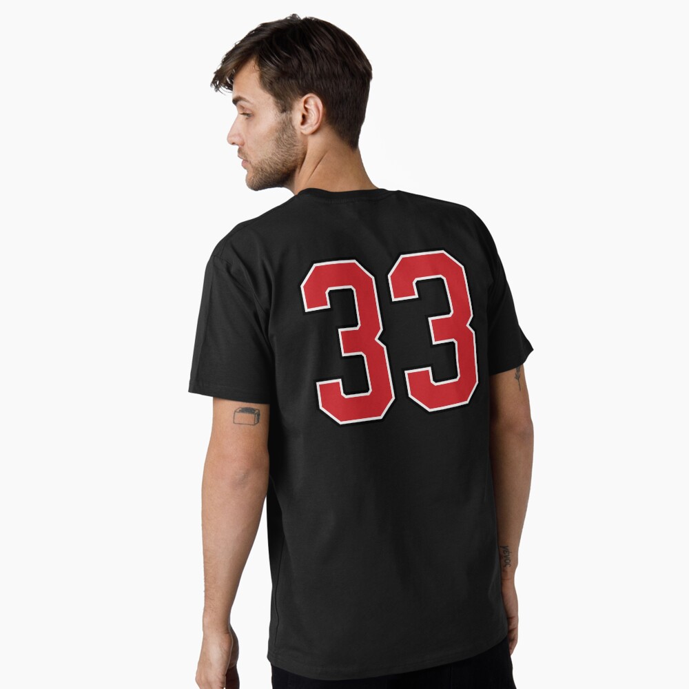 "Sports Number 33, red black color lucky sport thirty three" Sticker ...