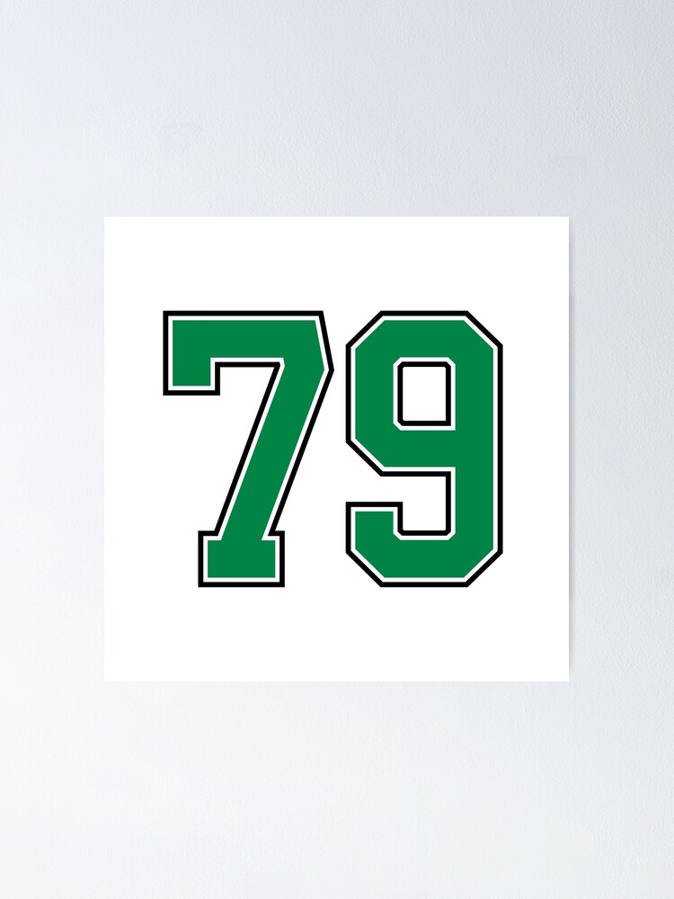 "79 number, green lucky sports seventy nine" Poster for Sale by ...