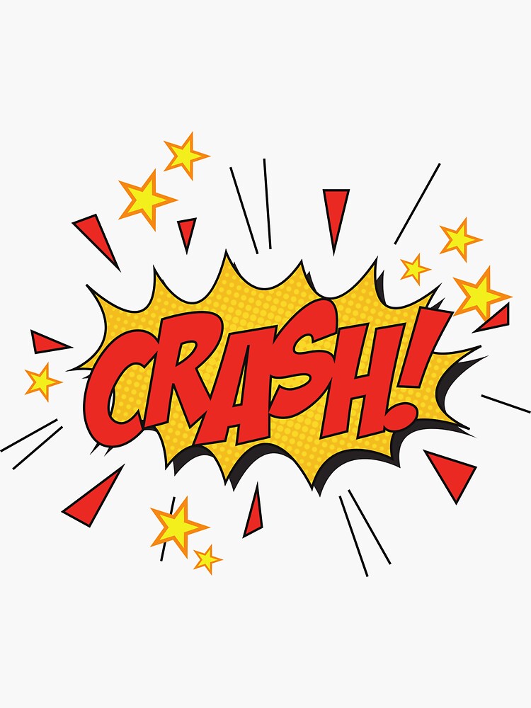 "Crash" Sticker by catoo666 | Redbubble