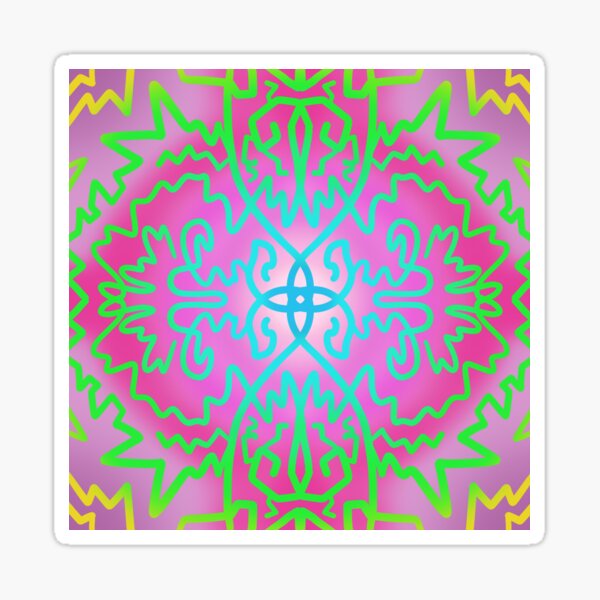 "Psychedelic Mess" Sticker by CarysBowenArt | Redbubble
