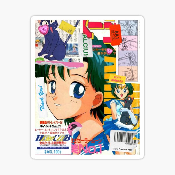 "Retro anime cover" Sticker by ezgimo | Redbubble