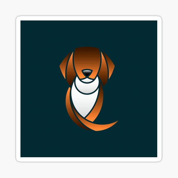 "Dog Logo" Sticker by AtkoZ | Redbubble