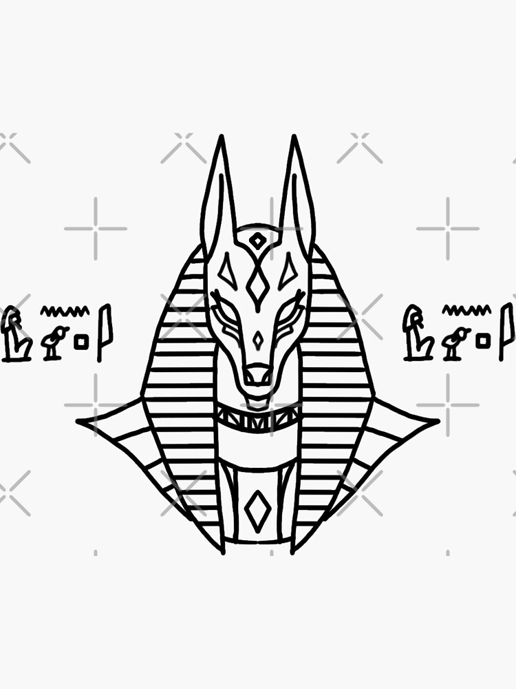 "Egyptian Anubis" Sticker by Rok93 | Redbubble