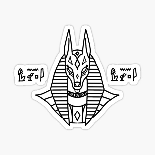 "Egyptian Anubis" Sticker by Rok93 | Redbubble