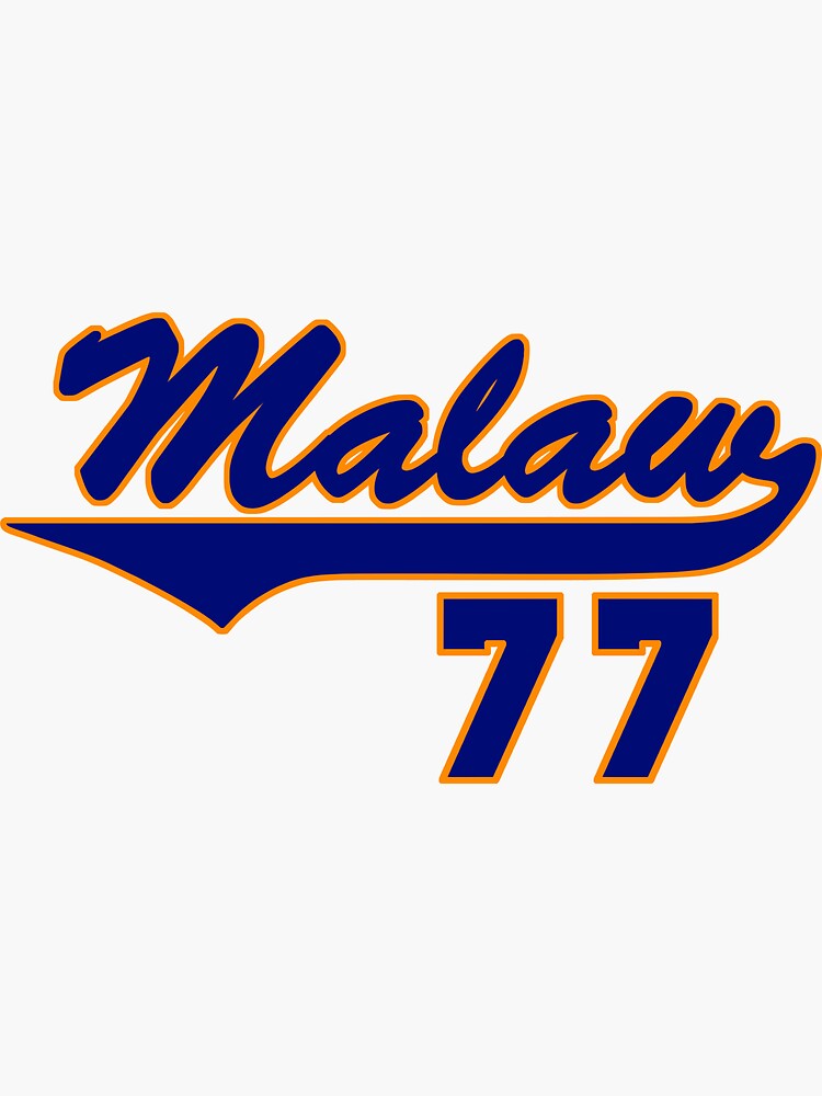 Pegatina for Sale con la obra «Logotipo de Malaw 77 en azul con trazo ...
