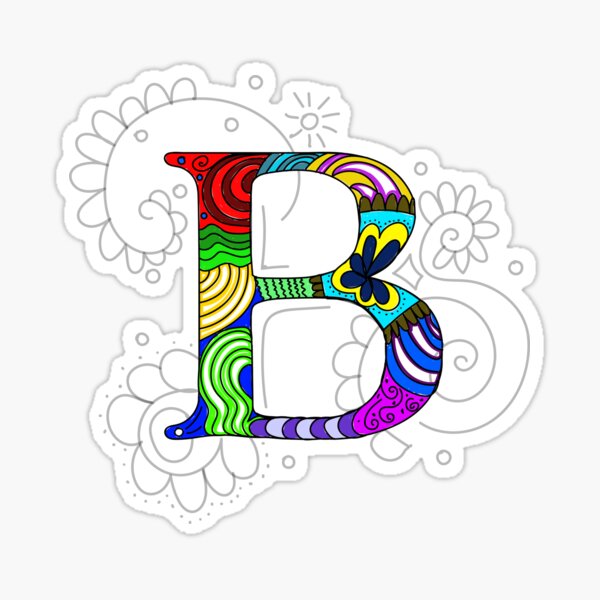 "Letter-B" Sticker for Sale by Cathryn Ott | Redbubble