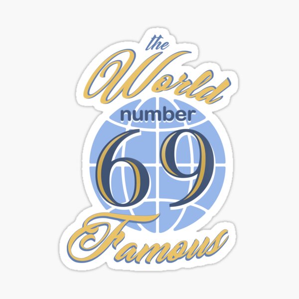 "Number 69" Sticker by bhump | Redbubble