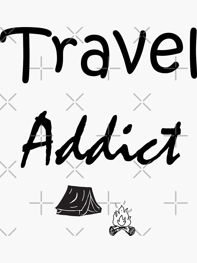 "Travel Addict - dark collection" Sticker by ZindyCreations | Redbubble
