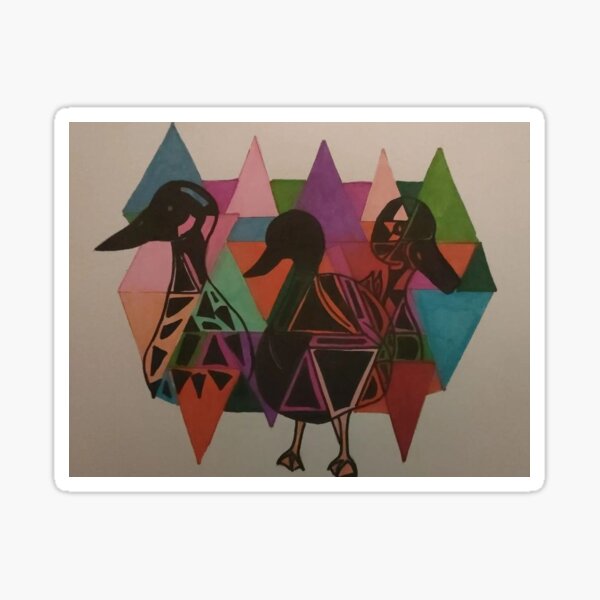 "Colourful Ducks" Sticker by NataliasArt31 | Redbubble
