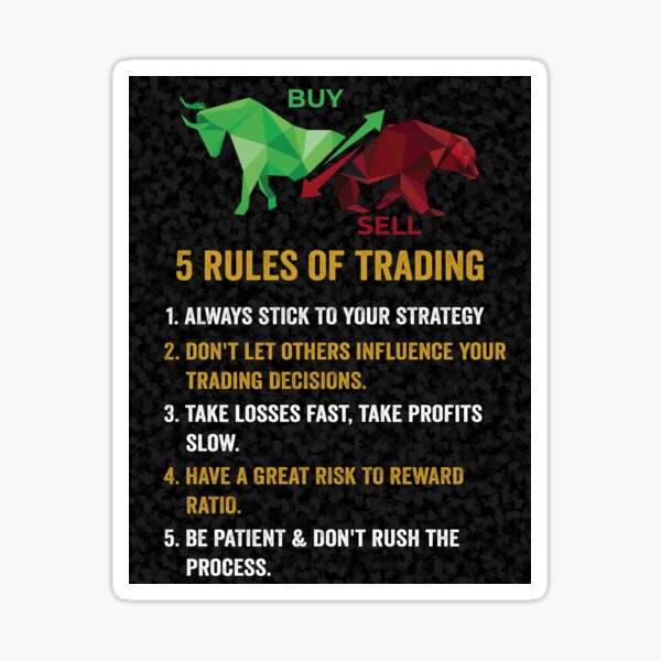 "Trading Rules for Consistently Profitable Trading" Sticker for Sale by ...