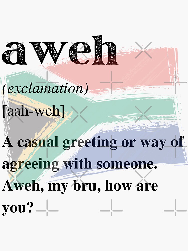 "Aweh" Sticker for Sale by MerWishes | Redbubble