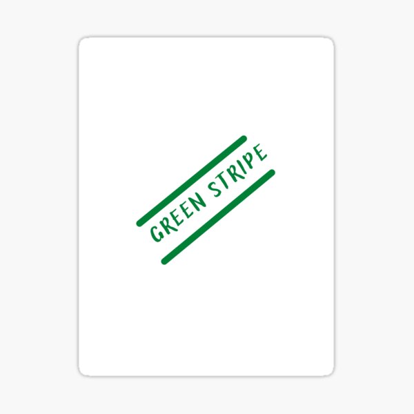 "green stripe " Sticker by valeriu1985 | Redbubble
