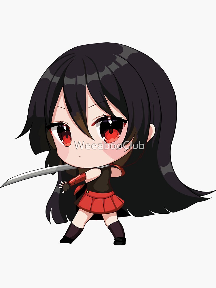 "Akame Chibi" Sticker by WeeabooClub | Redbubble