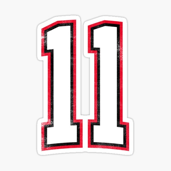 "Number Eleven 11" Sticker for Sale by melvtec | Redbubble