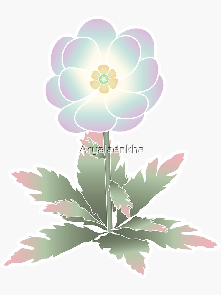 "Final Fantasy XIV - Elpis (flower and leaves)" Sticker by Aryalaenkha ...