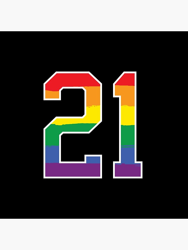 "Number 21 Rainbow LGBT pride twenty one" Poster for Sale by ...