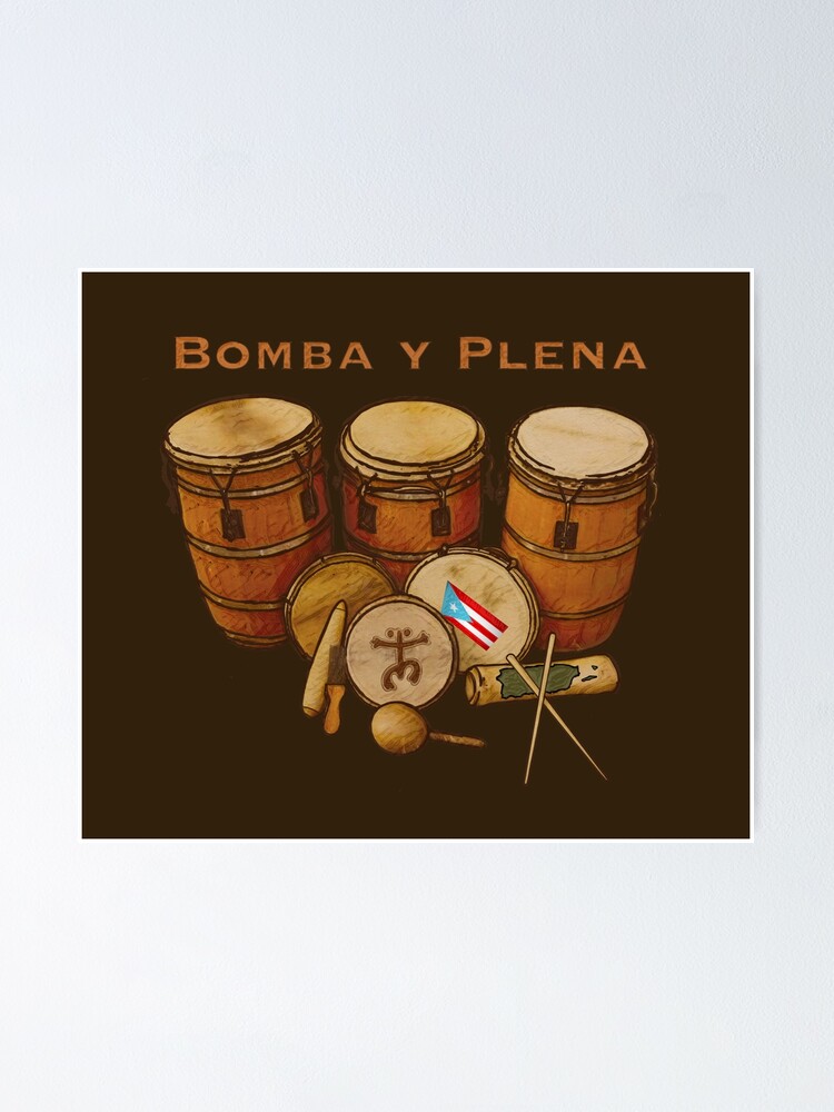 "Bomba y Plena Puerto Rico" Poster for Sale by liamaris | Redbubble