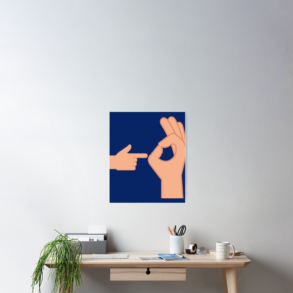 "Finger mit einem Loch Schmutziges Emoji" Poster von Carlos-AU | Redbubble