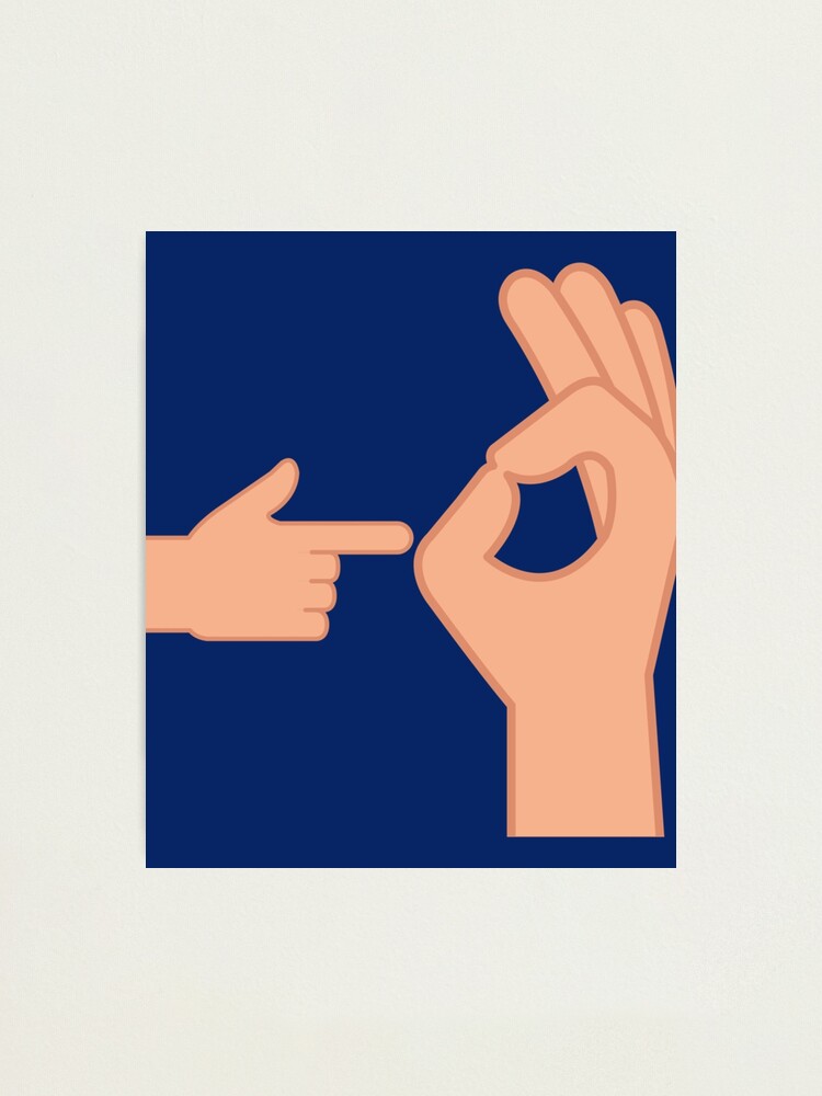 "Finger mit einem Loch Schmutziges Emoji" Fotodruck von Carlos-AU ...